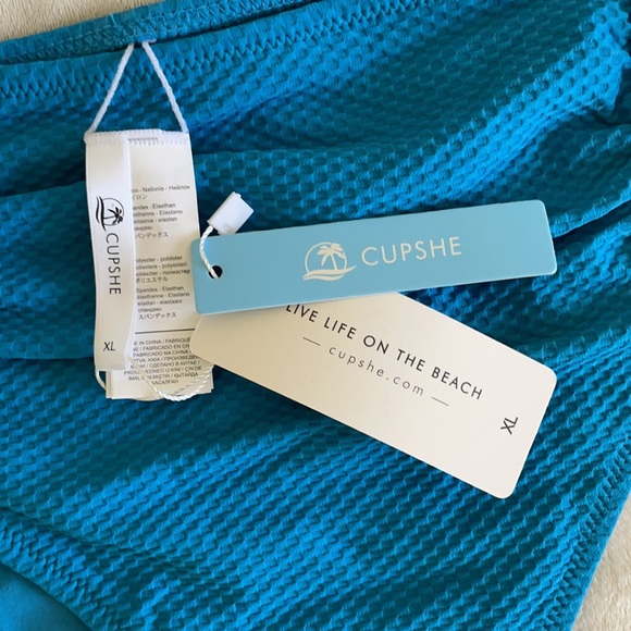 Cupshe | Swim | Cupshe Blue Twist Front Halter Bikini | Poshmark